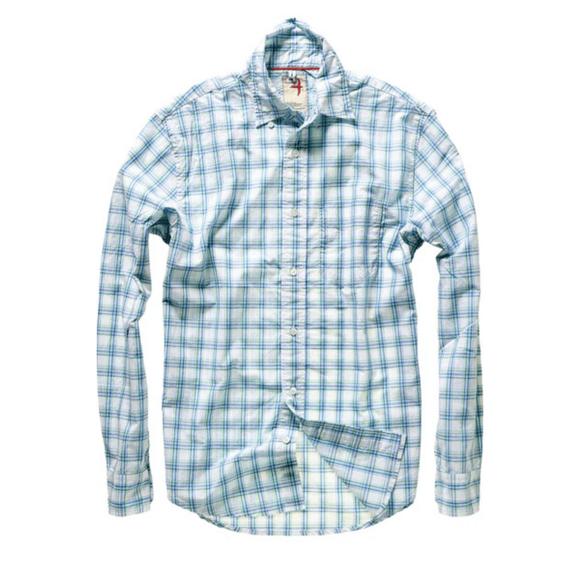 Relwen | Shirts | New Relwen Mens Broadcloth Plaid Shirt In Whitegreen ...